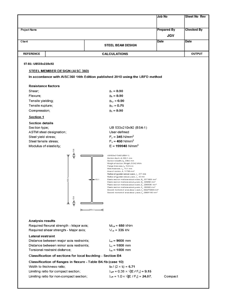 Steel Member Design AISC | PDF