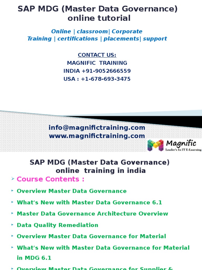 Sap Mdg Master Data Gove 6228635 Pdf Data Model Data Quality