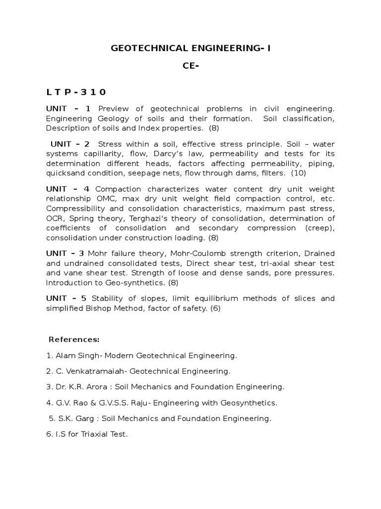 Geotechnical Engineering 1 Pdf