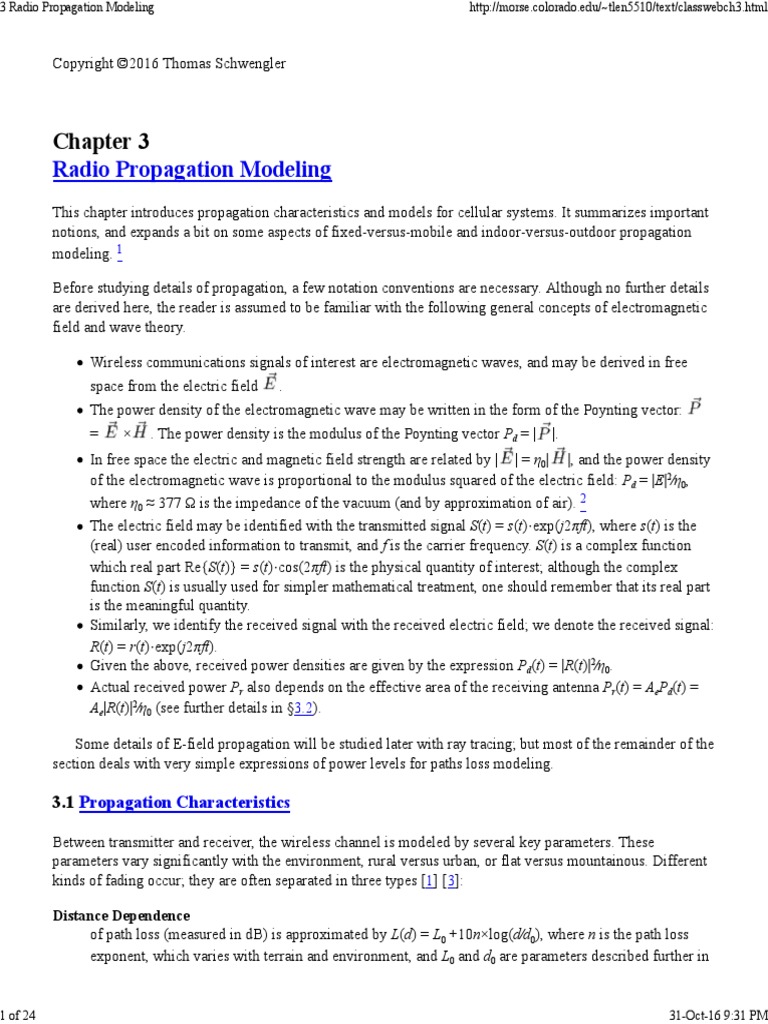 Radio Propagation Modeling | PDF | Radio Propagation | Antenna (Radio)