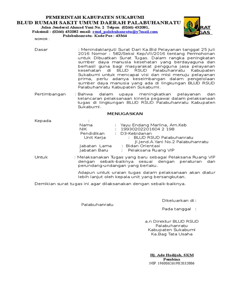 Surat Tugas Rotasi | PDF | Karier & Perkembangan | Bisnis