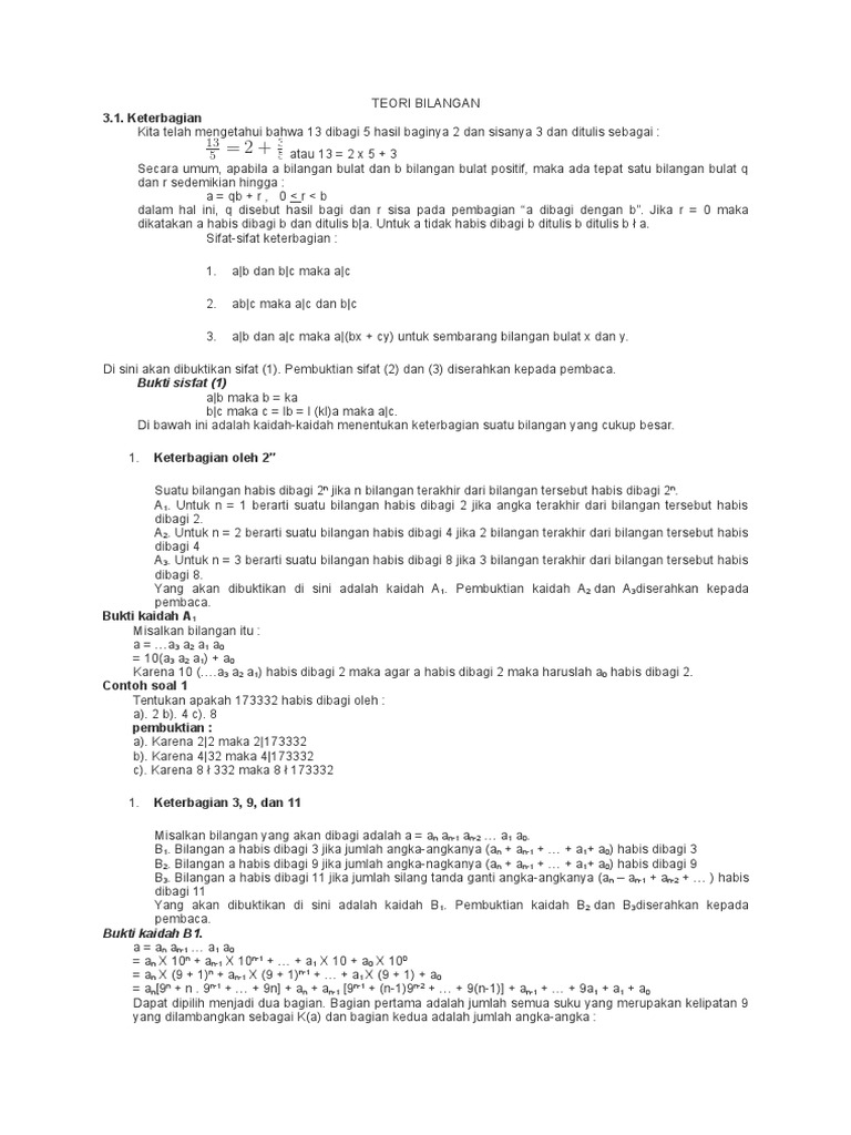 Teori Bilangan | PDF