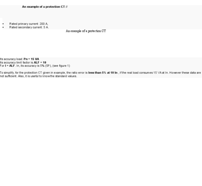 An Example of A Protection CT | PDF | Accuracy And Precision | Teaching ...