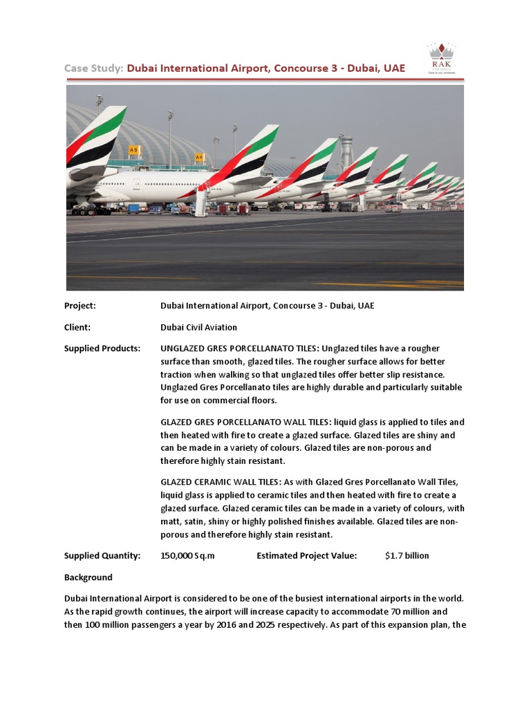 Case Study-Dubai Airport | PDF | Tile | Airport