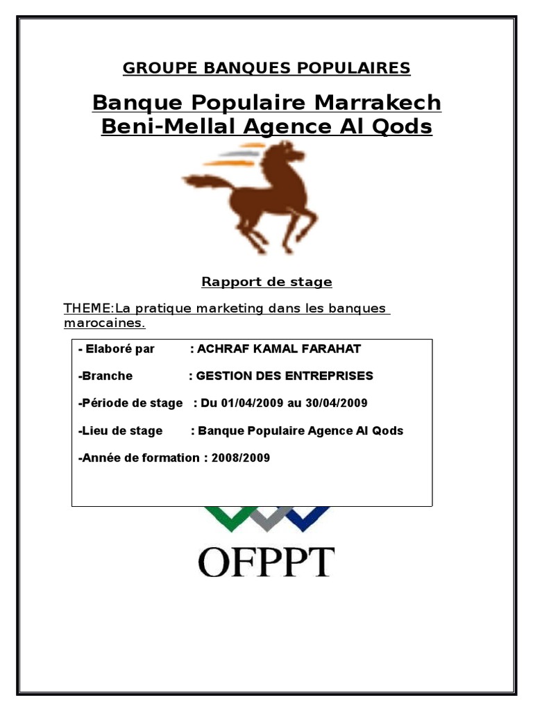 Rapport de Stage-Final | PDF | Banques | Crédit (Finance)