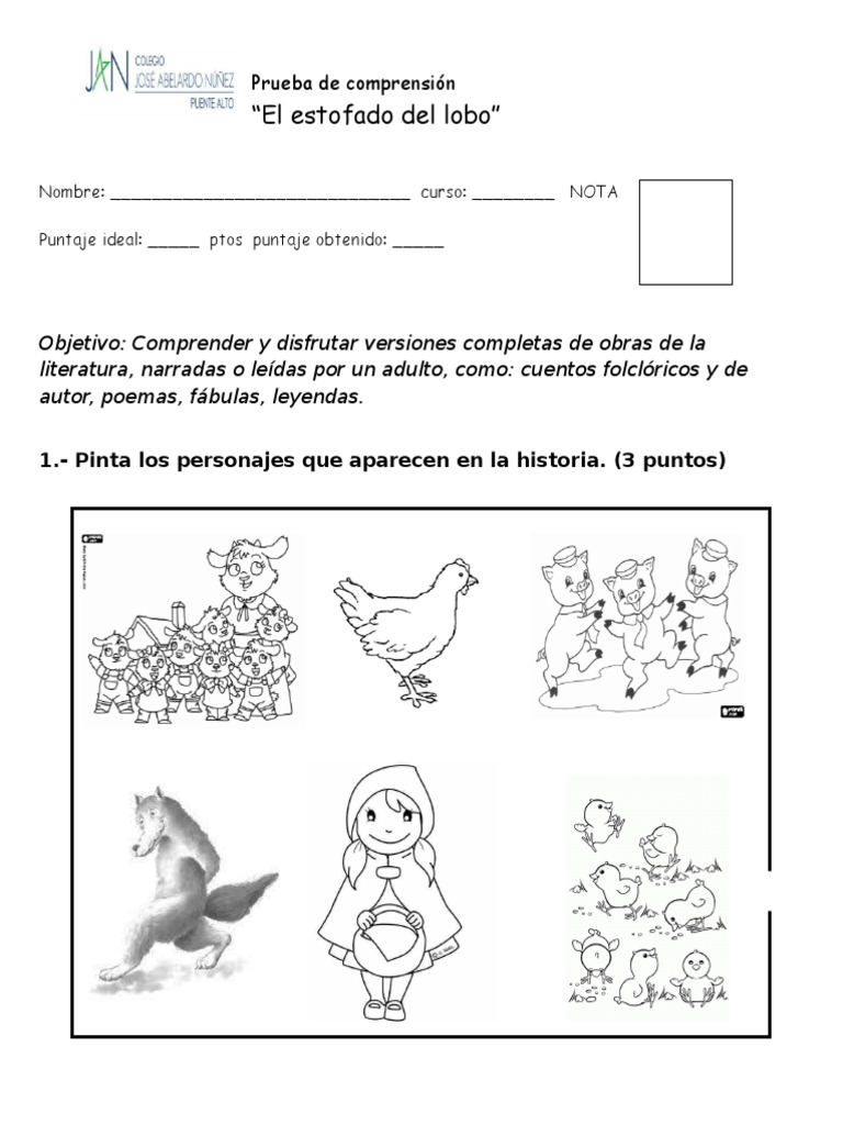 Prueba Estofado de Lobo | PDF