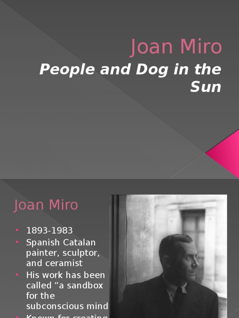 People and Dog in The Sun: Joan Miro | PDF | Art Criticism | Aesthetics