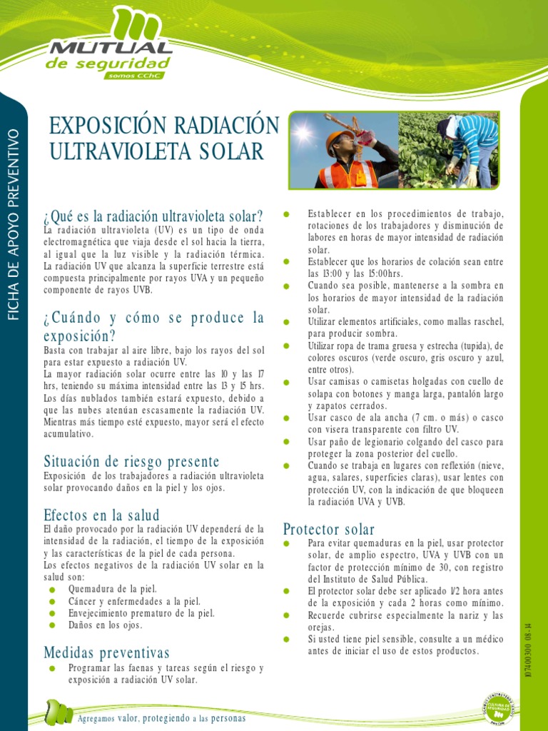 Exposicion Radiacion Uv | Ultravioleta | Protector solar