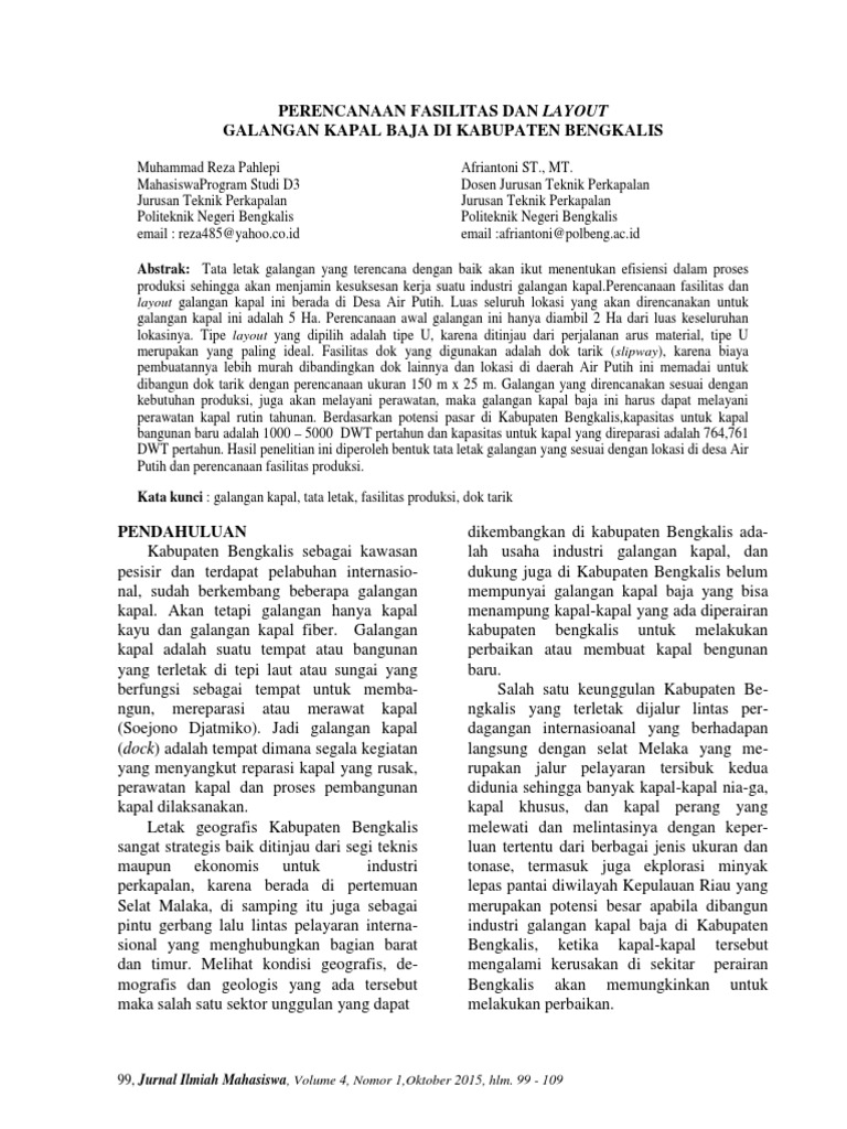 Perencanaan Layout Galangan Kapal Baja | PDF