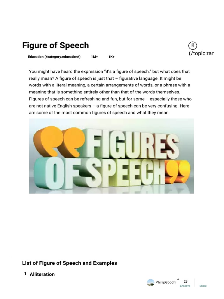 17 Figures of Speech and Their Examples - EnkiVillage | PDF | Metaphor ...