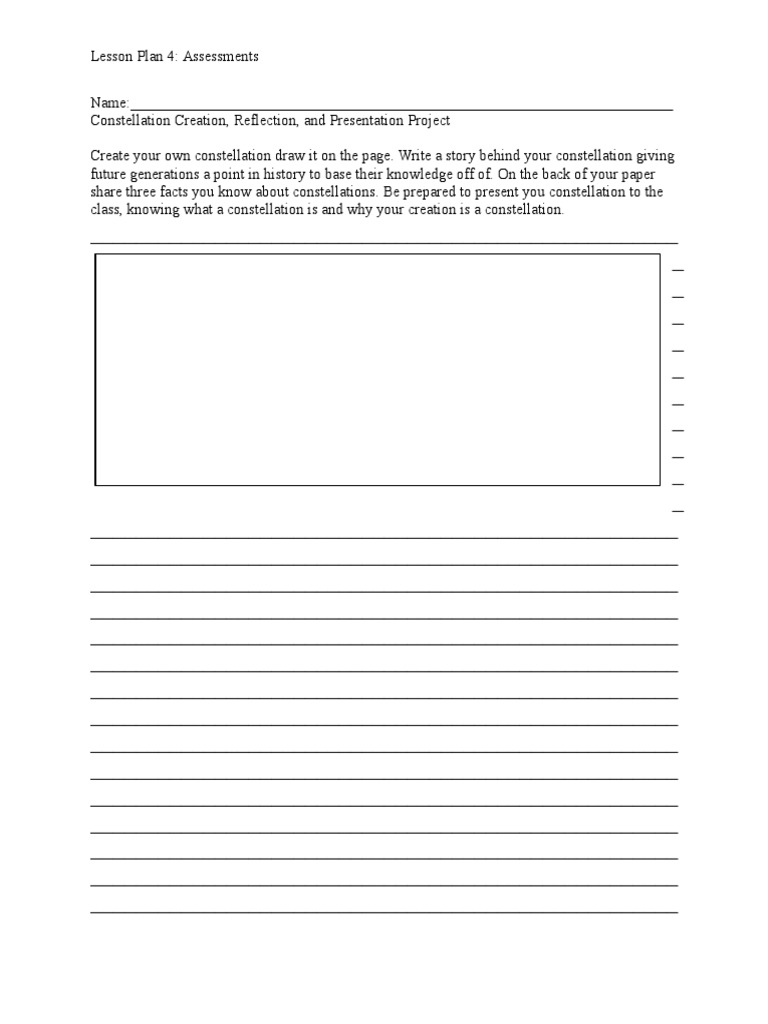 Lesson Plan 4 - Assessment | PDF
