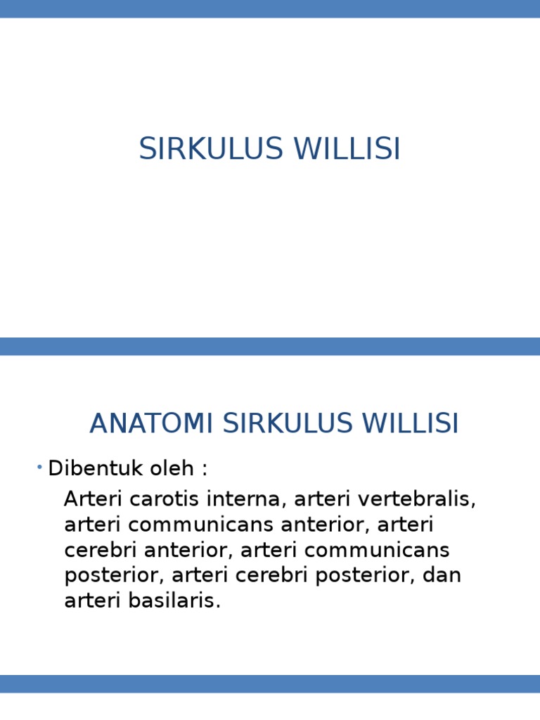 Struktur dan Fungsi Sirkulus Willisi | PDF