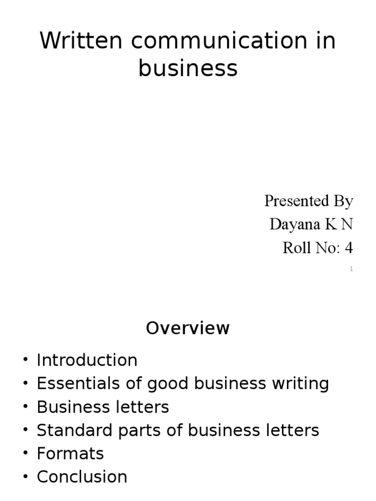 Written Communication in Business | PDF | Semiotics | Communication