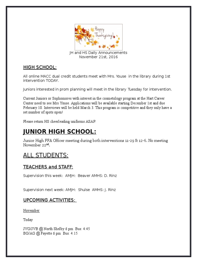 Junior High School:: All Students | PDF