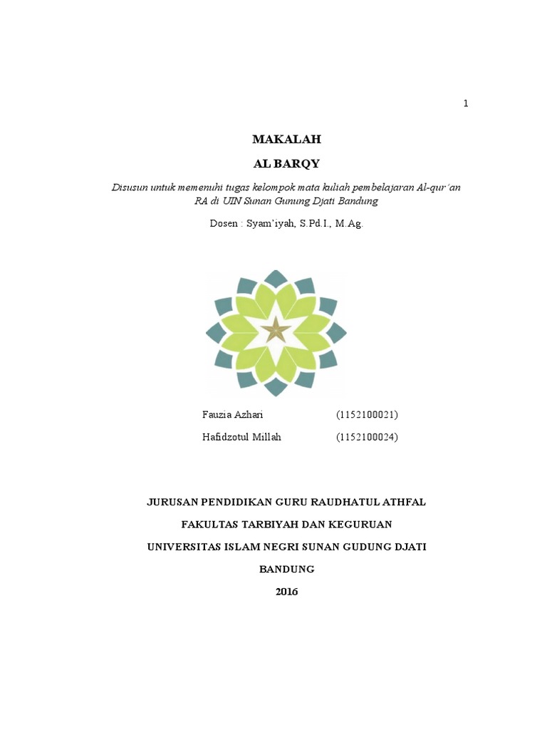 Makalah Al-Barqy | PDF