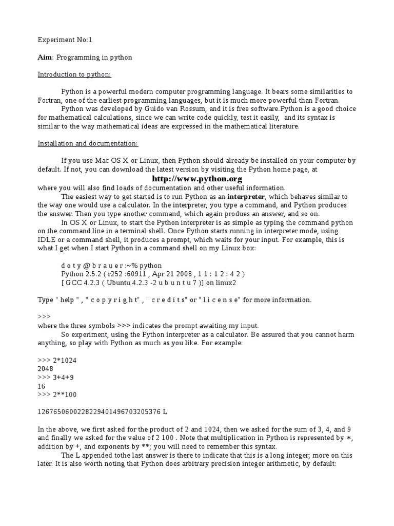 Introduction to Python Programming: An Overview of Python Syntax, Data Types, and Core Concepts ...
