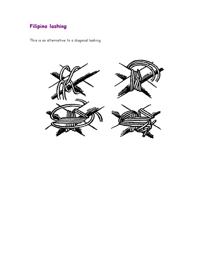 Filipino Lashing: This Is An Alternative To A Diagonal Lashing | PDF