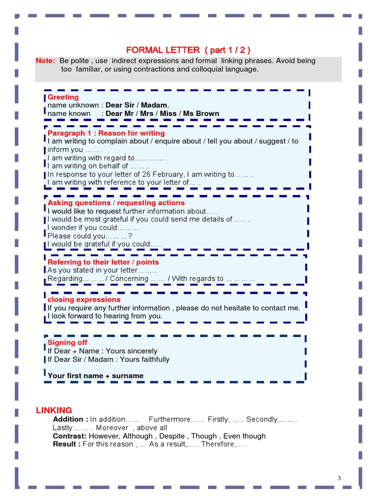Formal Letter Writing Guide | PDF
