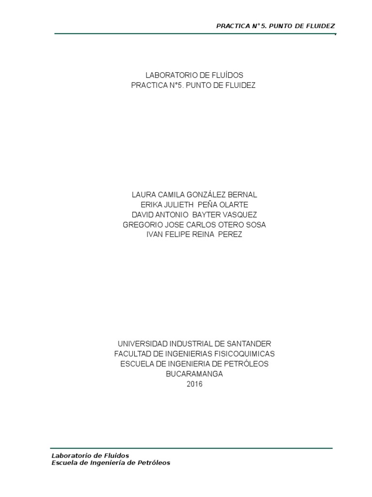 Practica 5 Punto de Fluidez | Descargar gratis PDF | Petróleo ...