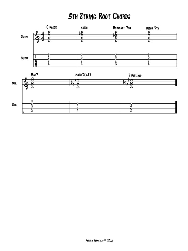 5th String Root Chords | PDF