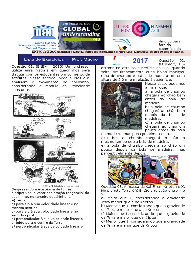 Guia de Estudo C6H20 | PDF | Gravidade | Terra