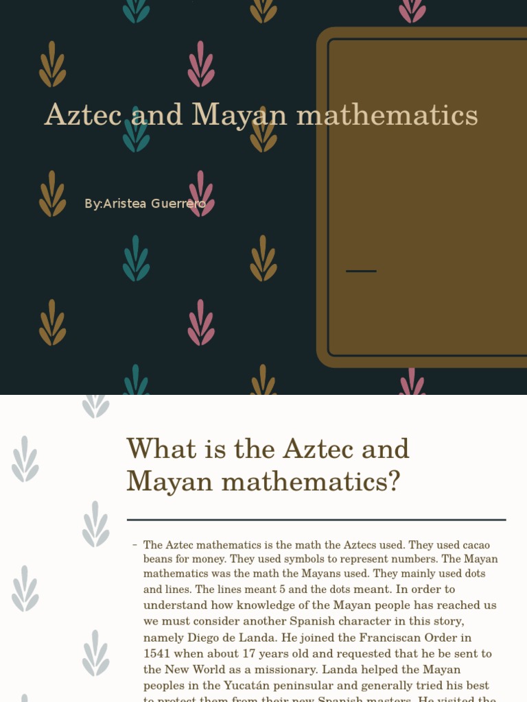 Aztec and Mayan Mathematics | PDF