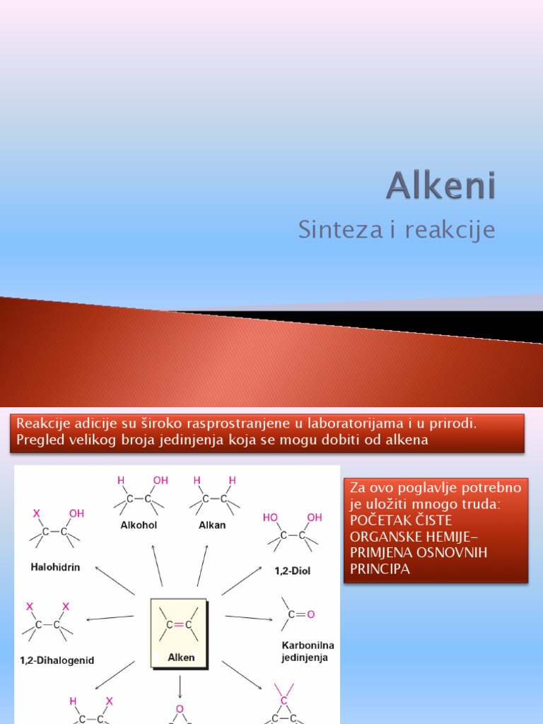 6b. Alkeni - Sinteza I Reakcije | PDF
