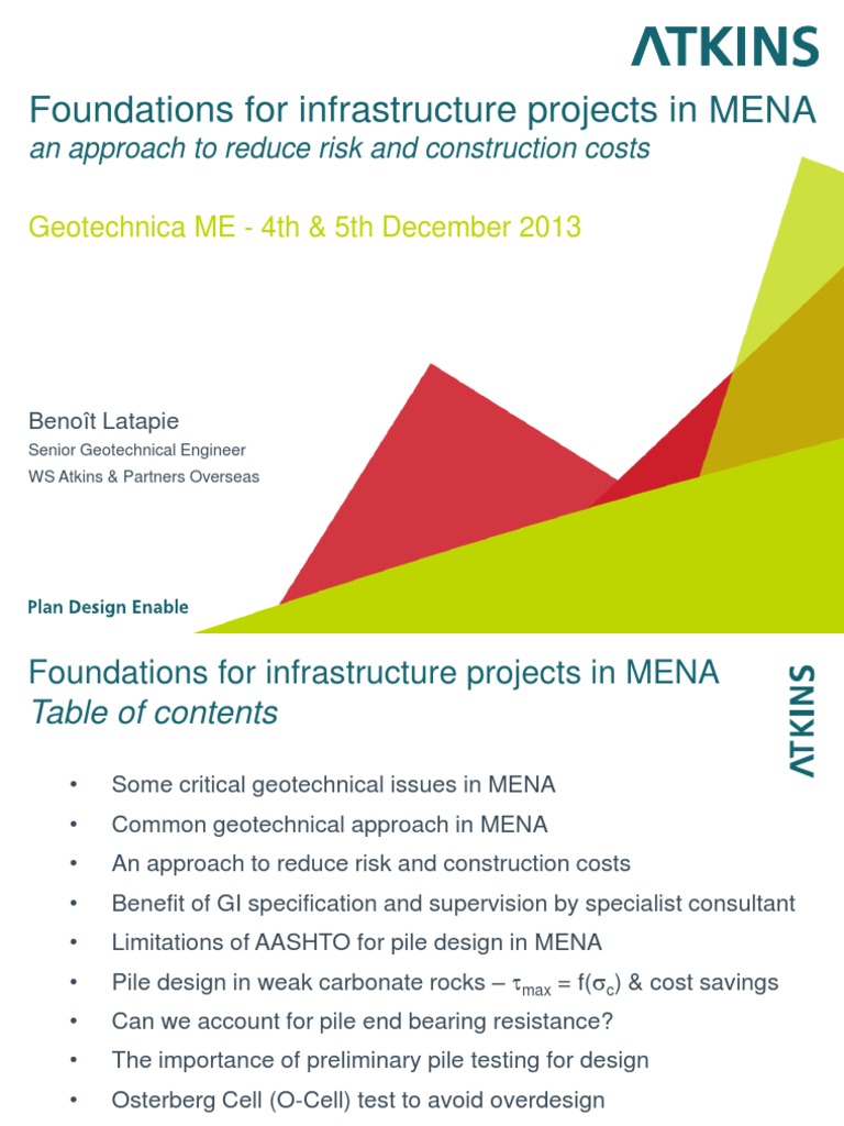 Geotechnical Foundations in MENA | PDF | Deep Foundation | Geotechnical ...