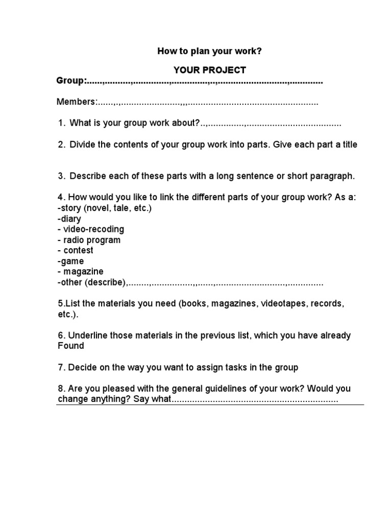 Effective Group Work Planning Guide | PDF | Business
