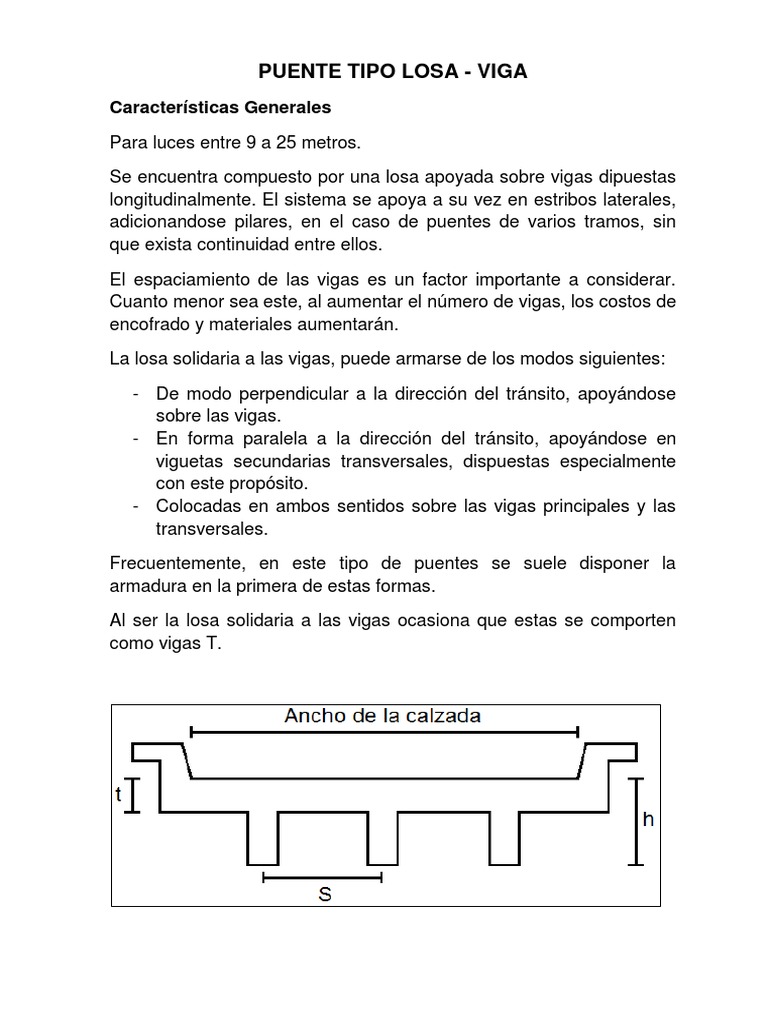 Puente Tipo Viga Losa Pdf