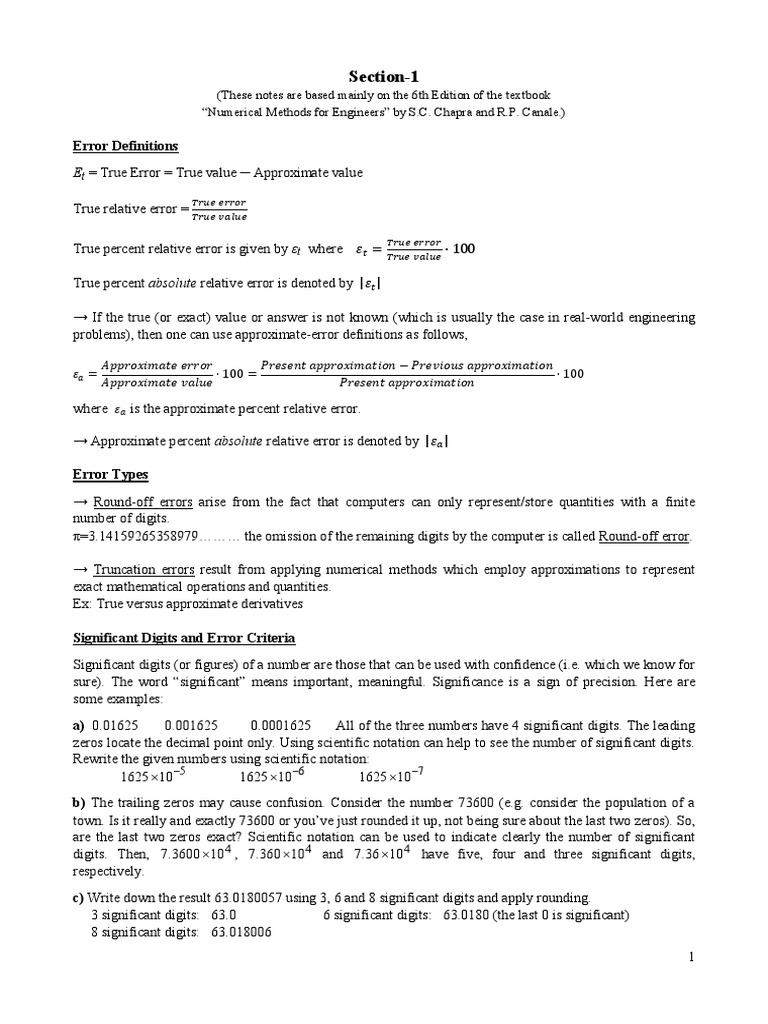 Numerical Methods | PDF | Significant Figures | Series (Mathematics)