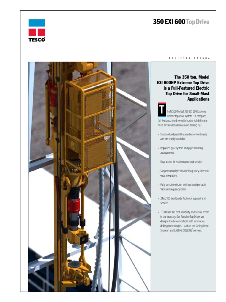 503 - 20150e - Top Drive 350 EXI 600 Web | PDF | Drilling Rig ...