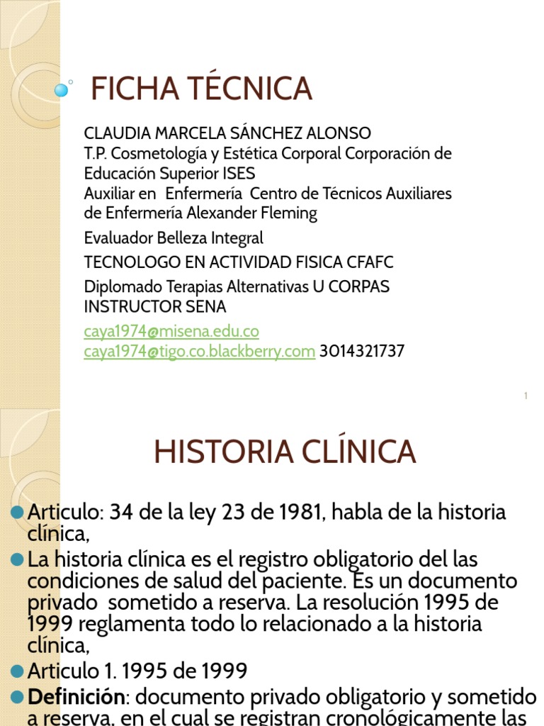 FICHA T+ëCNICA | PDF | Historial médico | Enfermería