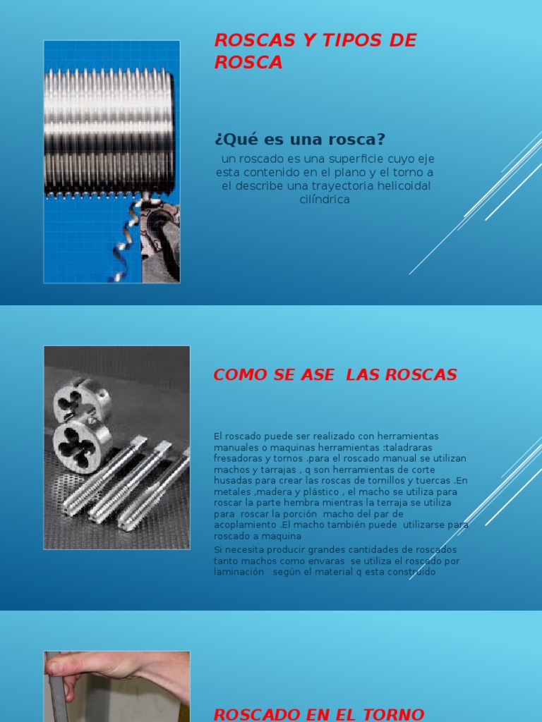 Roscas y Tipos de Rosca | Herramientas | Metalurgia