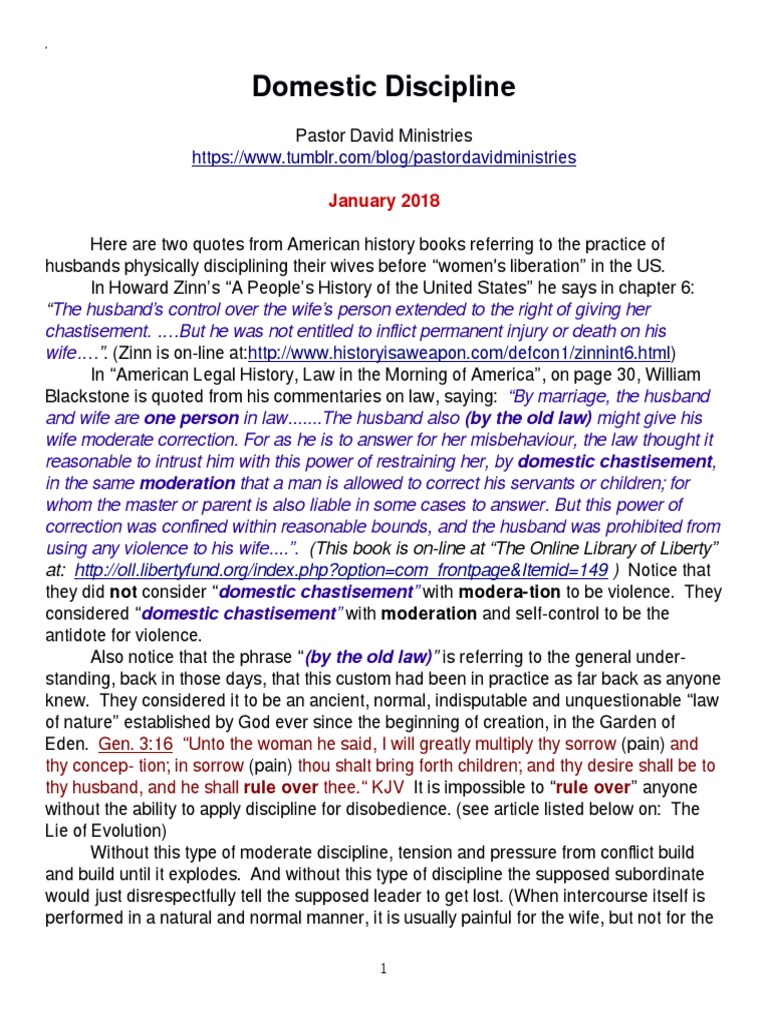 Christian Domestic Discipline Guide | PDF | Wife | Marriage