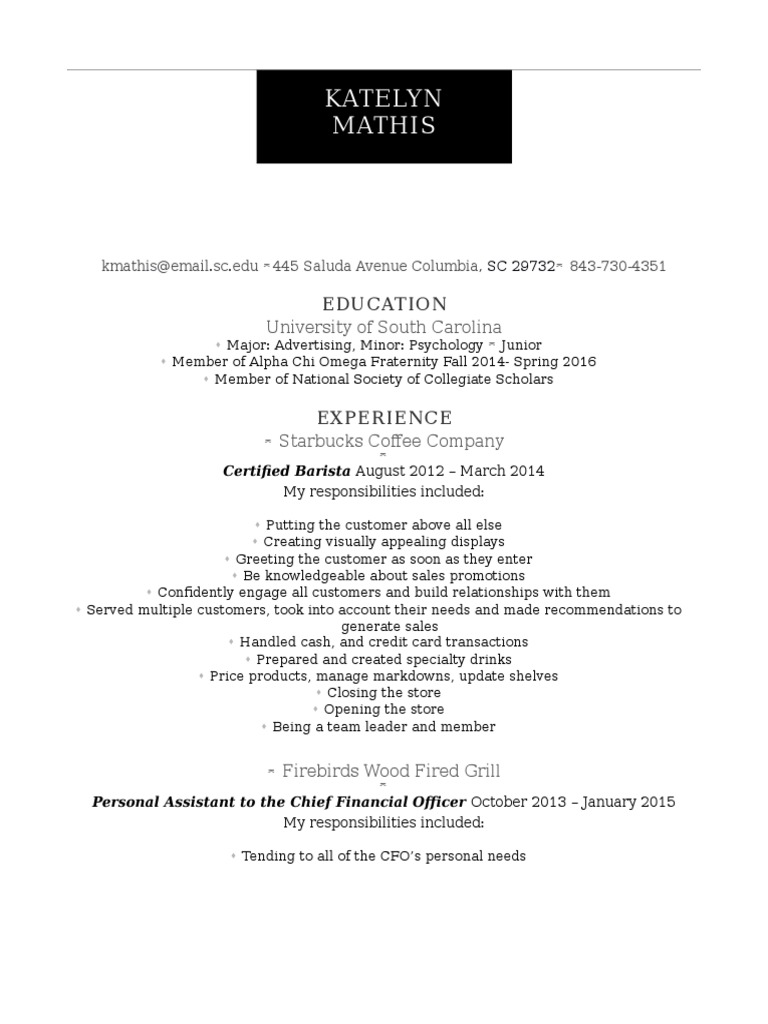 Katelyn Mathis: Education | PDF | Service Industries | Business