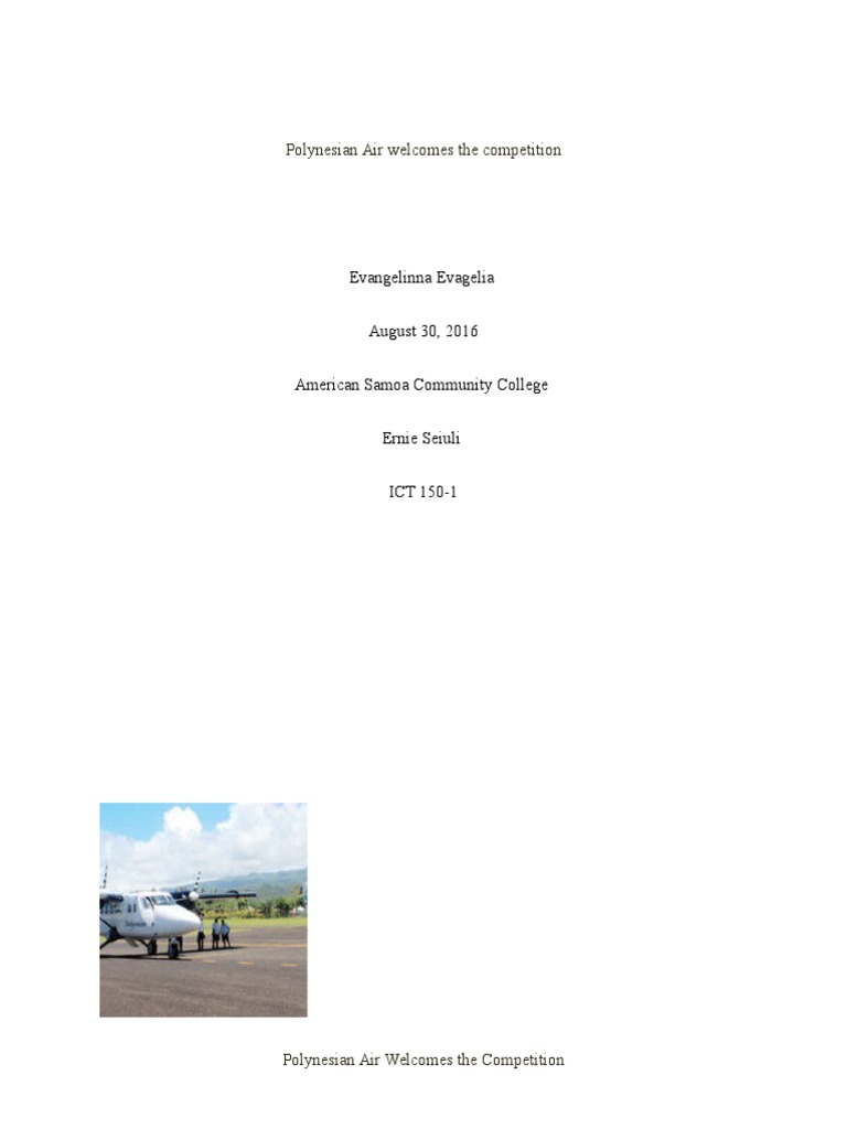 Talofa Airline | PDF | Samoa | Airlines