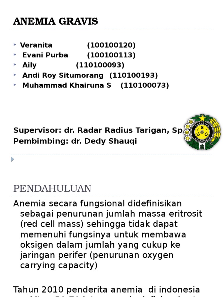Tatalaksana dan Diagnosis Anemia Gravis | PDF | Pengembangan Diri