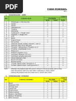 Form Checklist Pemeriksaan APAR | PDF