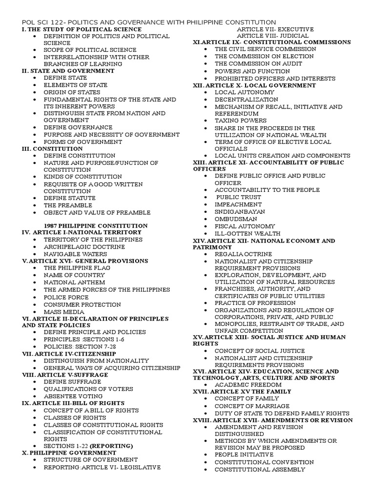 Pol Sci Class Guide or Outline | PDF | Constitutional Amendment | Constitution