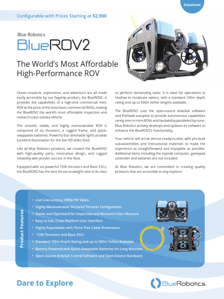 Bluerov 2 | PDF | Camera | Robotics