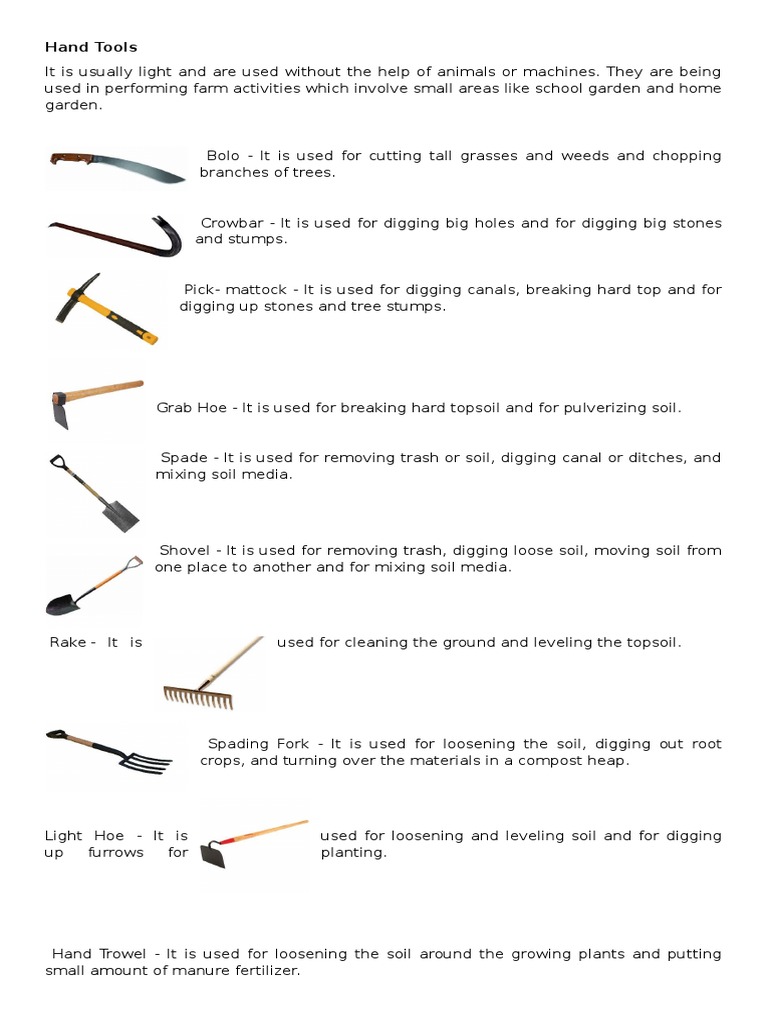 Farm Tool and Equipment | PDF | Plough | Plants