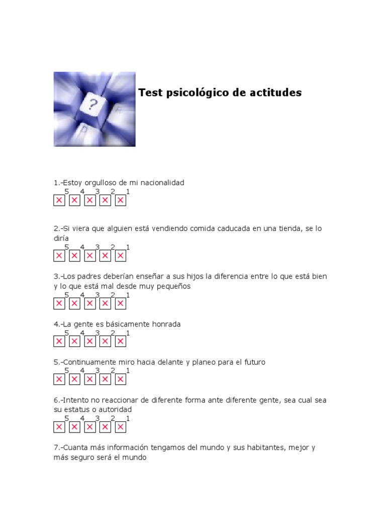 Test Psicometrico de Actitud | PDF