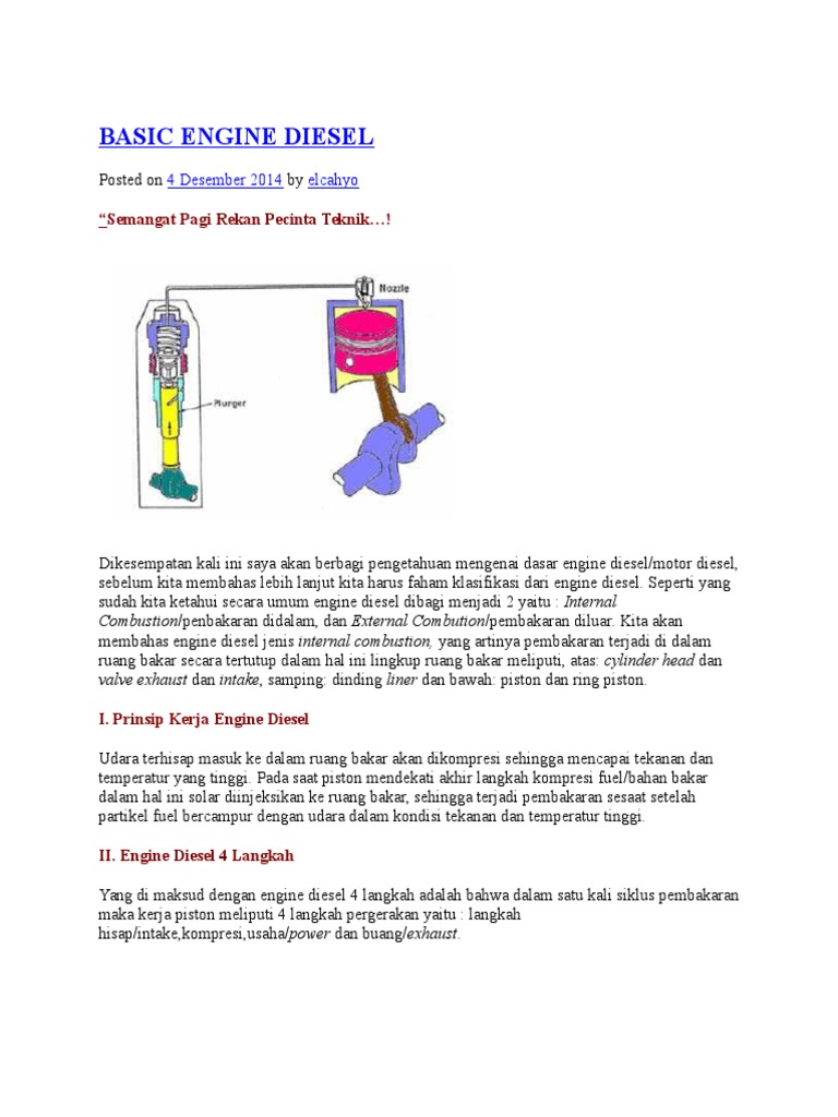 Basic Engine Diesel | PDF