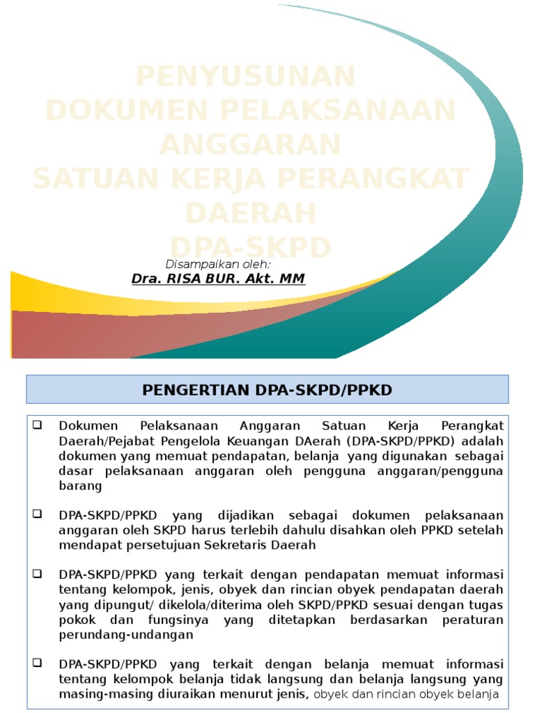 Penyusunan Dpa-Skpd & Anggaran Kas | PDF | Bisnis