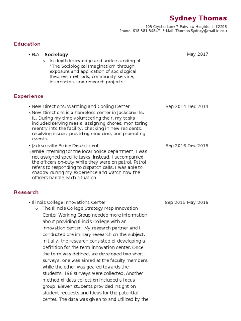 Resume Assignment | PDF