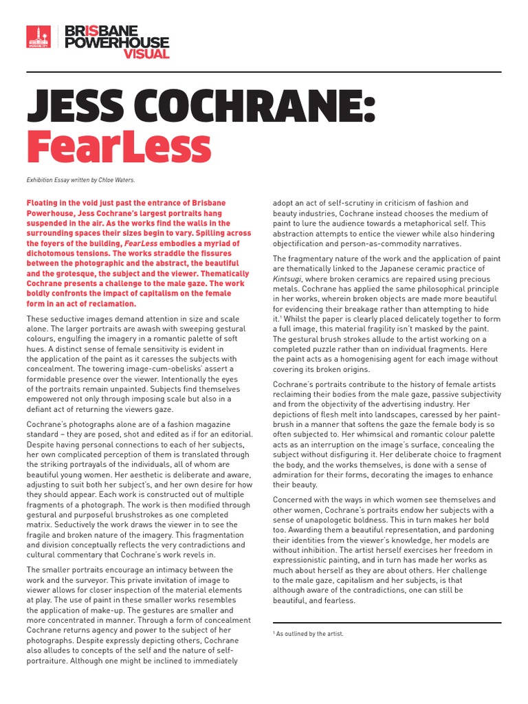 Jessica Cochrane FearLess | PDF | Paintings | Science