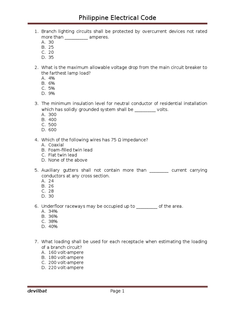 Philippine Electrical Code | Electrical Wiring | Insulator (Electricity)