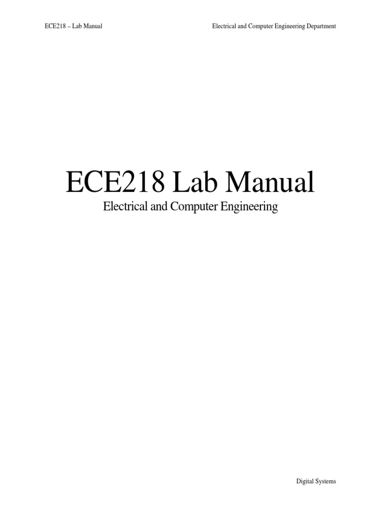 ECE218 Lab Manual Digital Circuits Guide | PDF | Electronic Circuits | Binary Coded Decimal