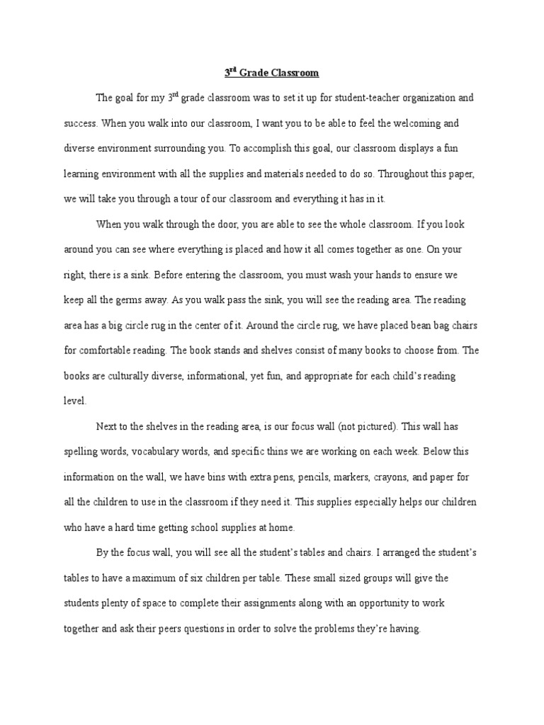 My 3rd Grade Classroom Layout | PDF | Classroom | Homework
